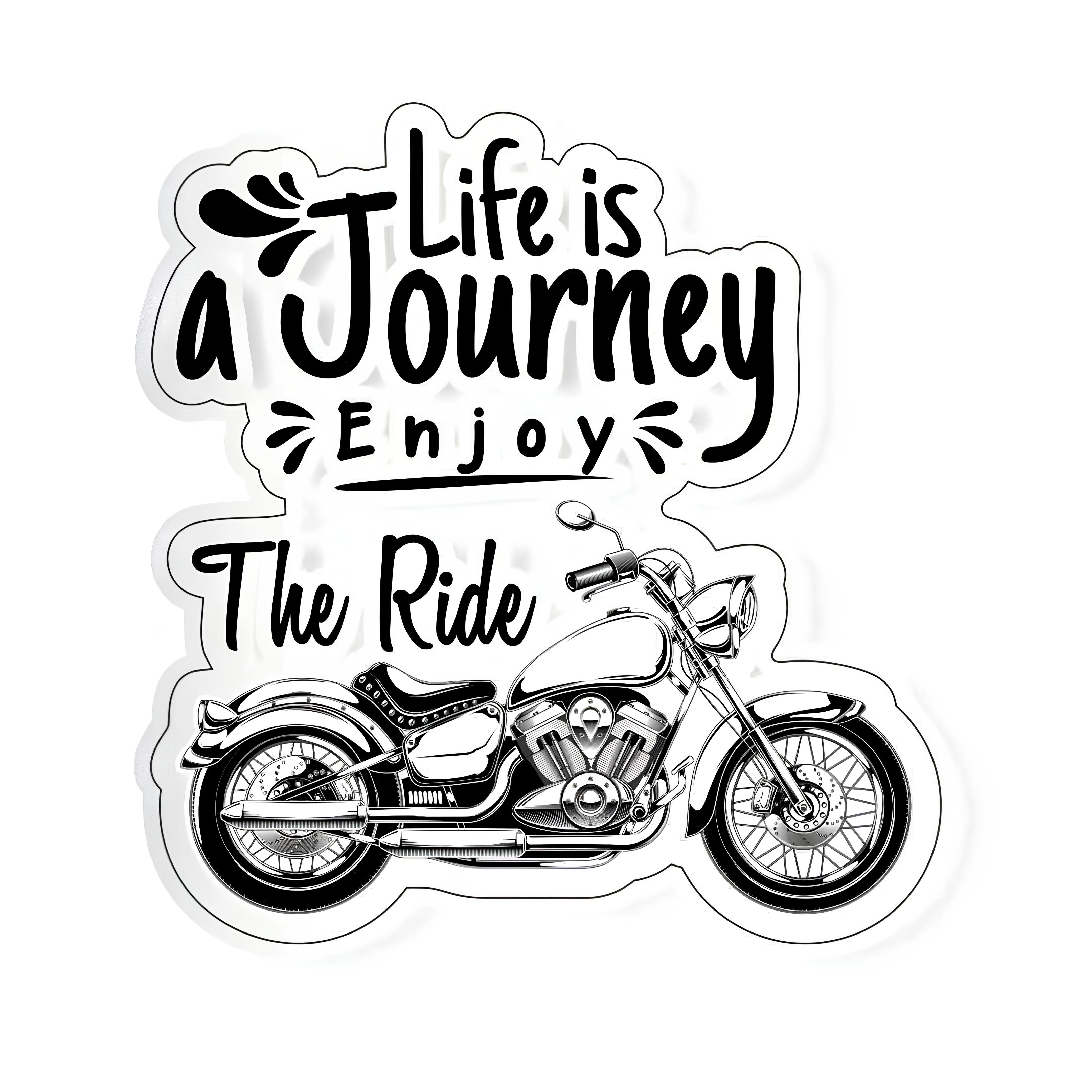 Enjoy the ride Sticker – InkyPrinty